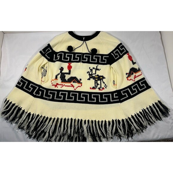 Ming Toy | Sweaters | Vintage Ming Toy Fashion Poncho Acrylic Zip Front ...